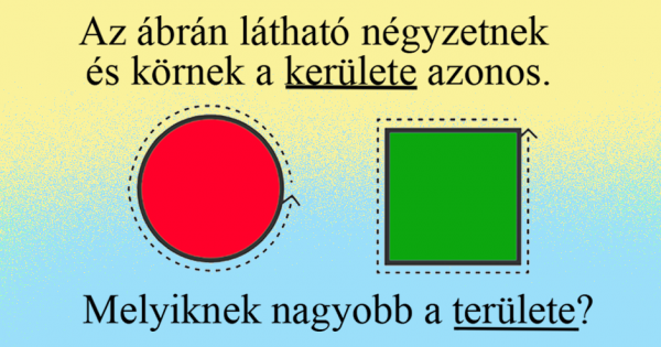 Kör és négyzet kerülete és területe